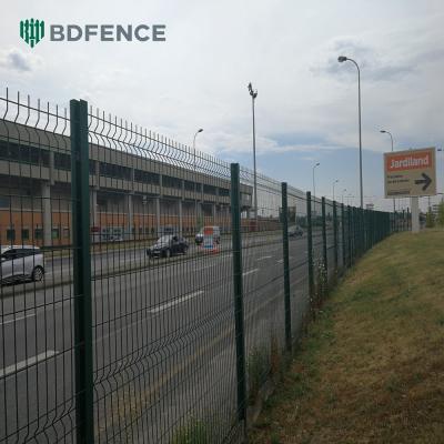 China Galvanized Steel PVC Coated 3D Curved Garden Welded Wire Mesh Panel 1530mm Height for sale