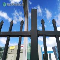 China Customizable Tubular Steel Fence Panels 1200x2400mm Powder Coated Corrosion Resistant Outdoor Security for sale