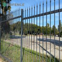 China Galvanized Steel Palisade Fence Panel 1.8m Height 2.4m Length Curved Top for sale