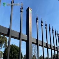 China Galvanized Steel Palisade Fence Panel 1.8m Height 2.4m Length Curved Top for sale