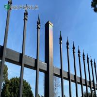 China Galvanized Steel Palisade Fence Panel 1.8m Height 2.4m Length Curved Top for sale