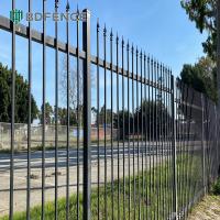 China Galvanized Steel Palisade Fence Panel 1.8m Height 2.4m Length Curved Top for sale