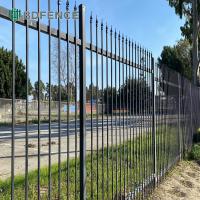 China Galvanized Steel Palisade Fence Panel 1.8m Height 2.4m Length Curved Top for sale