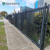 China Galvanized Steel Tubular Fence Panel 2400x2100mm Powder Coated Corrosion Resistant for sale