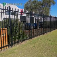 China Galvanized Steel Tubular Fence Panel 2400x2100mm Powder Coated Corrosion Resistant for sale