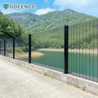 China Top Spikes Clear View Anti-Climb Anti-Cut Steel Mesh 358 Fence Panel with Powder Coating Easily Assembled for Perimeter Security for sale