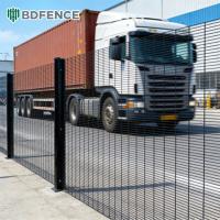 China Top Spikes Clear View Anti-Climb Anti-Cut Steel Mesh 358 Fence Panel with Powder Coating Easily Assembled for Perimeter Security for sale