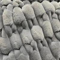 China Grey Pink Fluffy Fabric For Stuffed Animals for sale