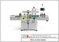 China Two Sides Servo System Wine Bottle Labeler Opaque / Transparent Label for sale
