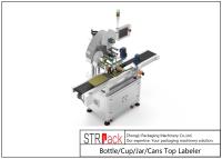 China 300pcs/min Bottle Labeling Machine Cup / Jar / Cans Top Labeler for sale