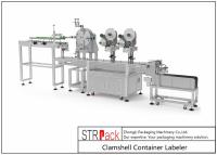 China STR-ALS Bottle Labeling Machine Clamshell Container Labeler 95 - 120 Pcs/Min for sale