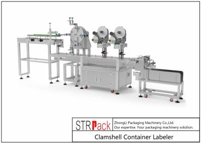 China STR-ALS Bottle Labeling Machine Clamshell Container Labeler 95 - 120 Pcs/Min for sale