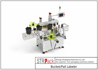 China STR-S Servo System Bucket / Pail Labeler 20 - 80pcs/min for sale
