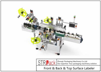 China Front Back Top Surface Bottle Labeling Machine Servo system Driving for sale
