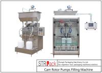 China SUS316L Two Heads Cam Rotor Pumps Filling Machine For Chunk Paste for sale