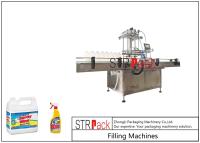 China Stainless Steel Automatic Detergent Bleach Toilet Cleaner Bottle Filling Machine Anti Corrosive for sale