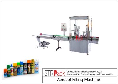 China 2000CPH Capacity Aerosol Filling Machine High Efficiency With Automatic Valve Placer for sale