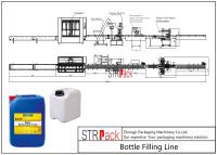 China 10-20L Lubricating Oil Fillling Line With Net Weigh Filling Machine,Jerry Can Capping Machine,Labeling Machine for Drum for sale