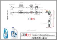 China Foaming Liquid Filling And Sealing Machine Line For Floor / Glass Cleaner for sale