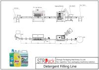 China 50 Bottles Per Minute Laundry Detergent Filling Machine 50 - 5000ml Filling Volume for sale