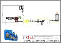 China High Efficiency Bottle Filling Line 500ML - 5L Lubricating Oil Filling Line for sale