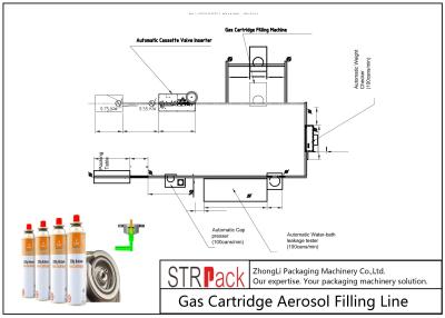 China 380V 50Hz Bottle Filling Line Full Automatic Gas Cartridge Aerosol Filling Line for sale