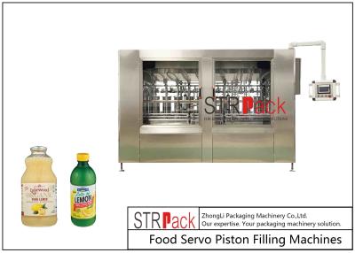 China Lemon Jam Auto Piston Filling Machine Servo Motor Driving With Heated Hopper for sale