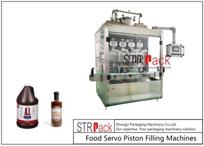 China Steak Sauce Bottle Automatic Liquid Filling Machine 8 Heads 130bpm for sale