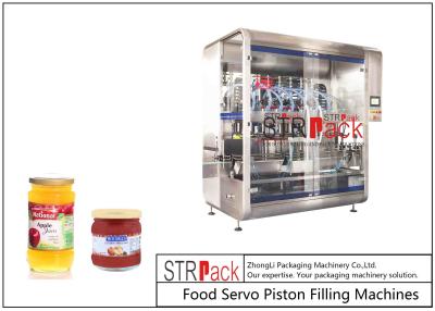 China Volumetric Apple Jam Bottle Liquid Filling Machine Automatic Servo Motor Driving for sale