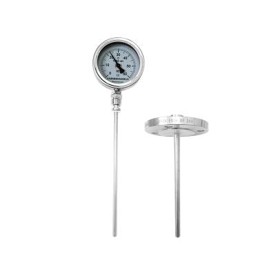 China Flange Mounted Bimetallic Thermometer DN50 Battery Free On Site Temperature Gauge for Industrial Pipeline Media for sale