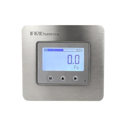 China Stainless Steel Embedded Micro Differential Pressure Transmitter 4-20mA RS485 0-2500Pa for Cleanroom Medical Fume Detection for sale