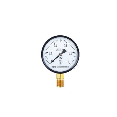 China Carbon Steel Precision Radial Pressure Gauge 100mm 0-16bar for Industrial Pipelines for sale