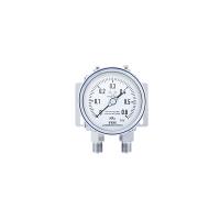 China Dual Port Differential Pressure Gauge 0-100kPa Stainless Steel with Bracket for sale