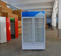 China Customized Logo Acceptable 2 Doors Store Drinks Beverage Cooler for Cold Beverages for sale