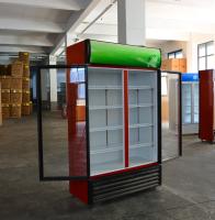 China Customized Logo Acceptable 2 Doors Store Drinks Beverage Cooler for Cold Beverages for sale