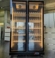 China Customized Double Door Frost Free Upright Fridge  in Light Color Purple for sale