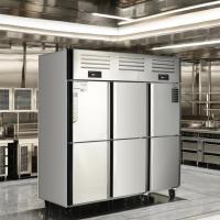 China Vertical Six-Door Stainless Steel Upright Refrigerator  2~8℃/-6 ~ -15℃ for sale