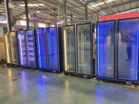 China Weight KG 95-160kg Glass Wine Display Cooler with Double Doors and Air Cooling System for sale