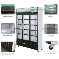 China 220V-240V/50HZ 60HZ 110V/60HZ Display Cooler 2 Doors Store Drinks Fridge Refrigerator for sale