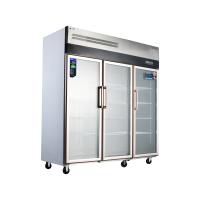 China Commercial Kitchen Display Cooling Cabinets with 3-Door Reach-in Refrigerator Freezer for sale