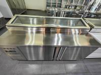 China 2 Doors Desktop Salad Bar Refrigerator with Double-temperature  2~8℃/-6~-15℃ for sale
