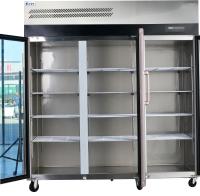China Commercial Kitchen Display Cooling Cabinets with 3-Door Reach-in Refrigerator Freezer for sale