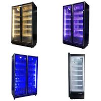 China Fan Cooling System Commercial Display Cooler with LED Lighting and Anti-Fog Glass Door for sale
