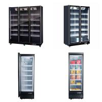 China Fan Cooling System Commercial Display Cooler with LED Lighting and Anti-Fog Glass Door for sale