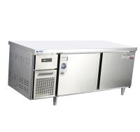 China Custom Design 450L Stainless Steel Glass Door Workbench Refrigerator for Multi-climate for sale