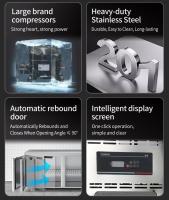 China Stainless Steel Glass Door Workbench Refrigerator for Chilling 1200-1800 * 600-800 * 800mm for sale