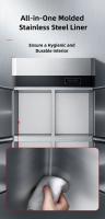 China Stainless Steel Commercial Kitchen Upright Freezer with 5cm Foam Layer Thickness for sale