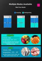 China Stainless Steel Commercial Kitchen Upright Freezer with 5cm Foam Layer Thickness for sale