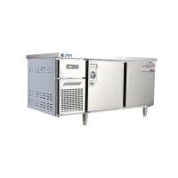 China 110V/60HZ 2-Door Stainless Steel Counter Chiller for Commercial Kitchen Refrigeration for sale