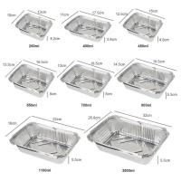 China Custom Disposable Aluminum Foil Container And Lids Printing 450ml for sale
